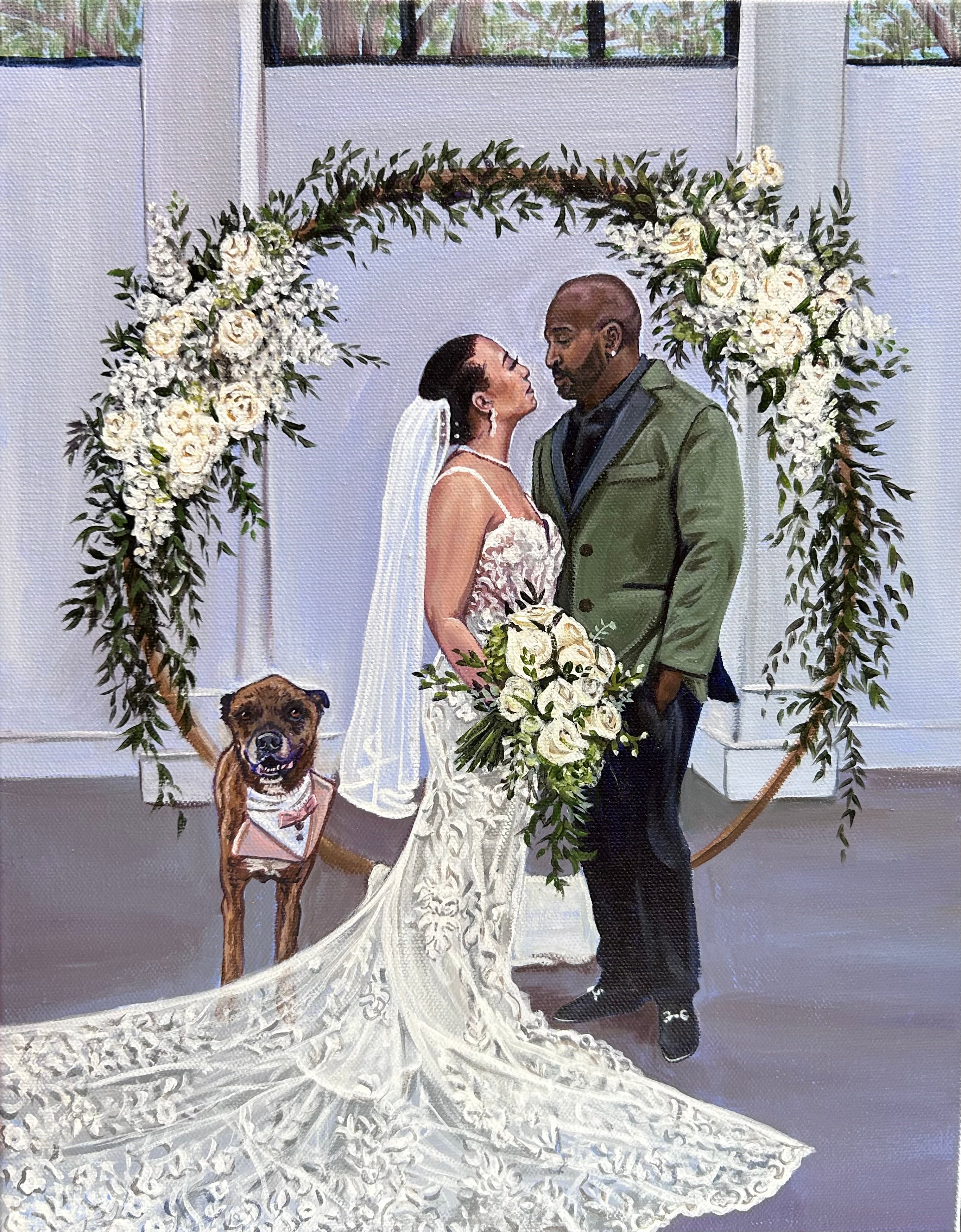 In-Studio Wedding Painting - 50% Deposit | Victoria Lowry Art
